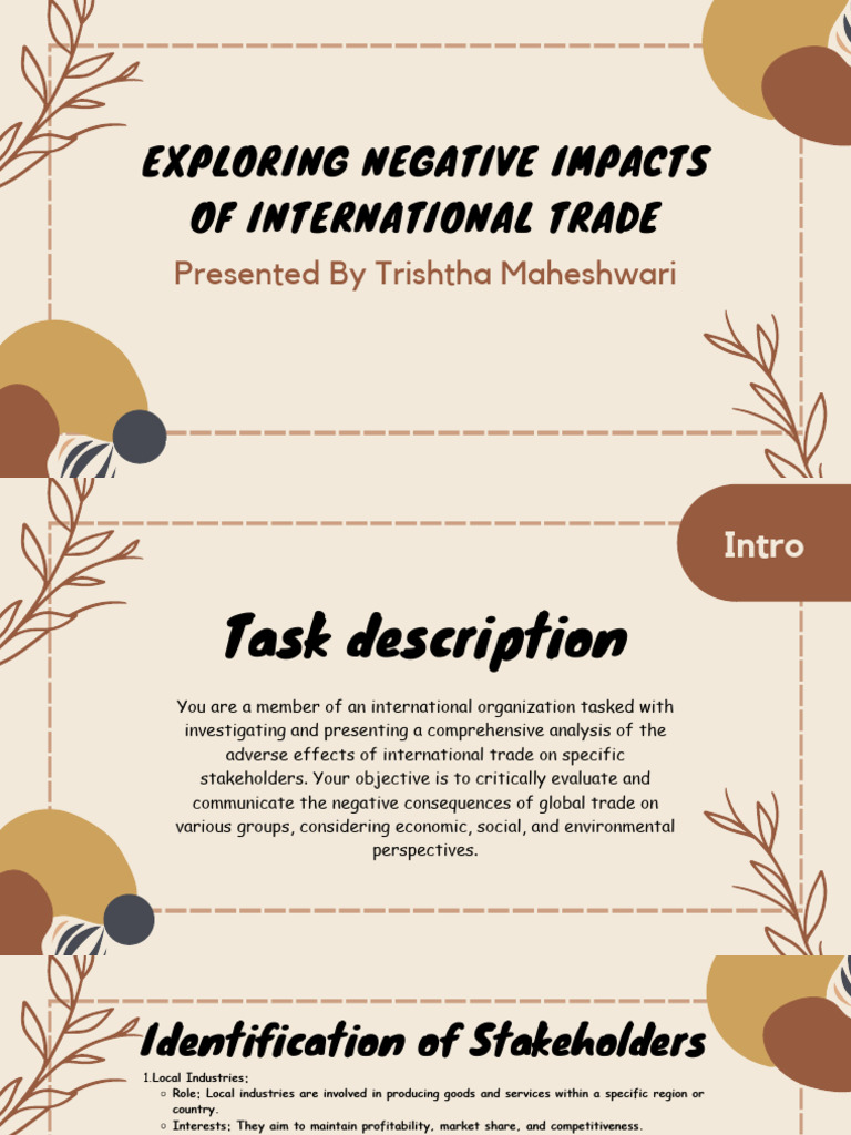 Negative Impacts of International Trade | PDF | International Trade ...