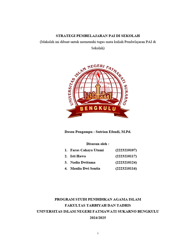 STRATEGI PEMBELAJARAN PAI DI SEKOLAH | PDF