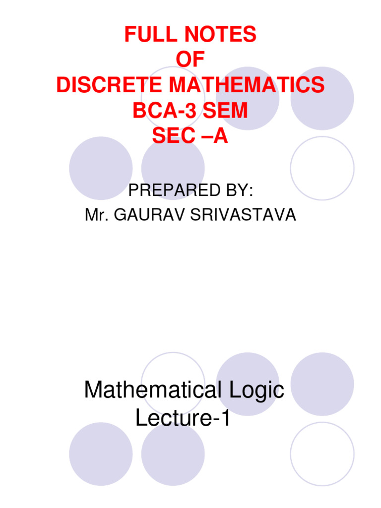 Full DM Notes For 3rd Sem Students | Download Free PDF | Argument | If ...