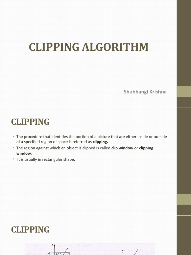 UNIT 2 Clipping Algorithm | PDF | Algorithms | Algorithms And Data ... UNIT 2 Clipping Algorithm | PDF | Algorithms | Algorithms And Data ...