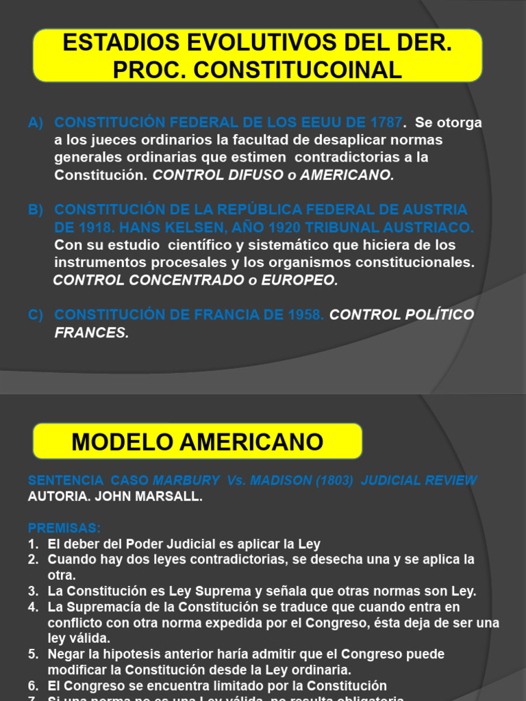 1. 1 Cont. Generalidades y Tipos de Control Constitucional | PDF ...