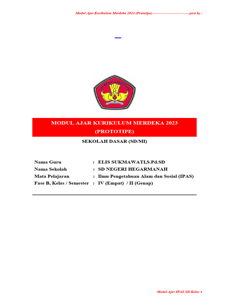 Modul Ajar IPAS BAB 5 KELAS 4 Edit | PDF Modul Ajar IPAS BAB 5 KELAS 4 Edit | PDF