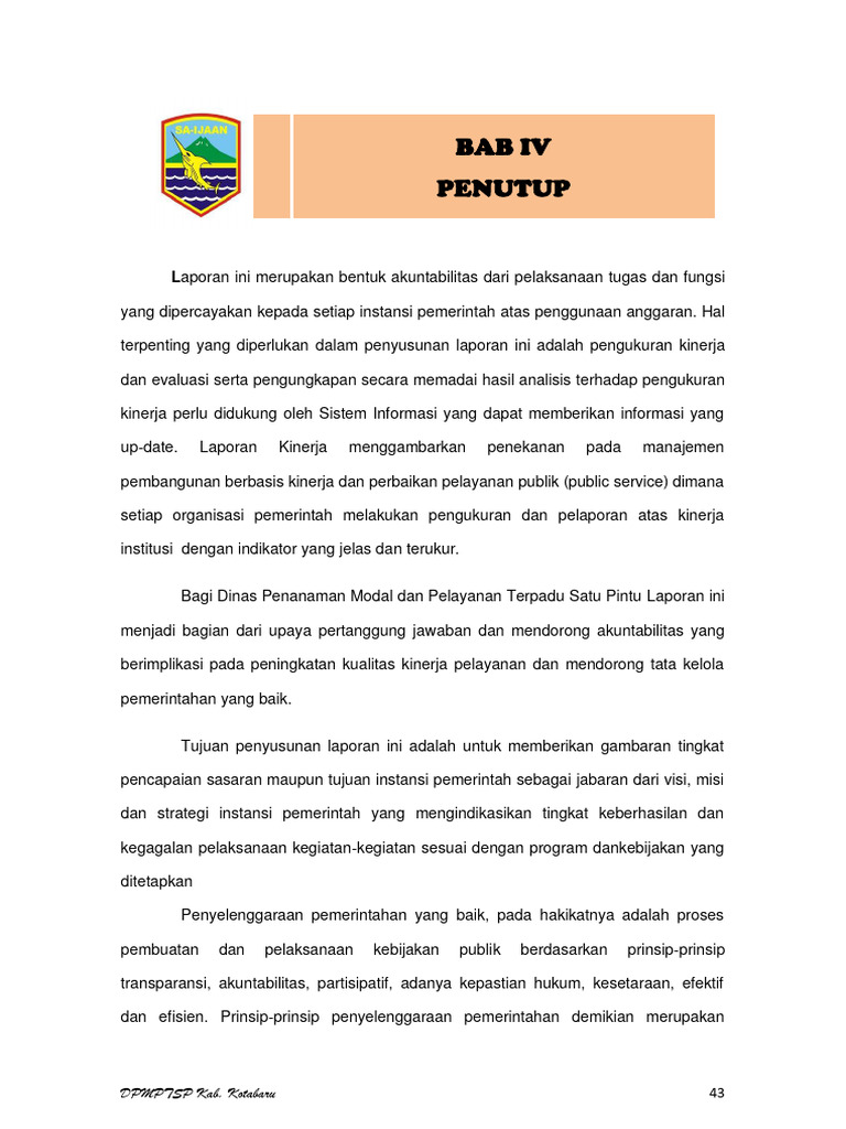 BAB V Penutup LPPD 2022 | PDF
