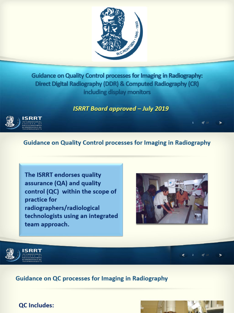 ISRRT WHO QA Guidance For General Radiography | PDF | Radiography ...
