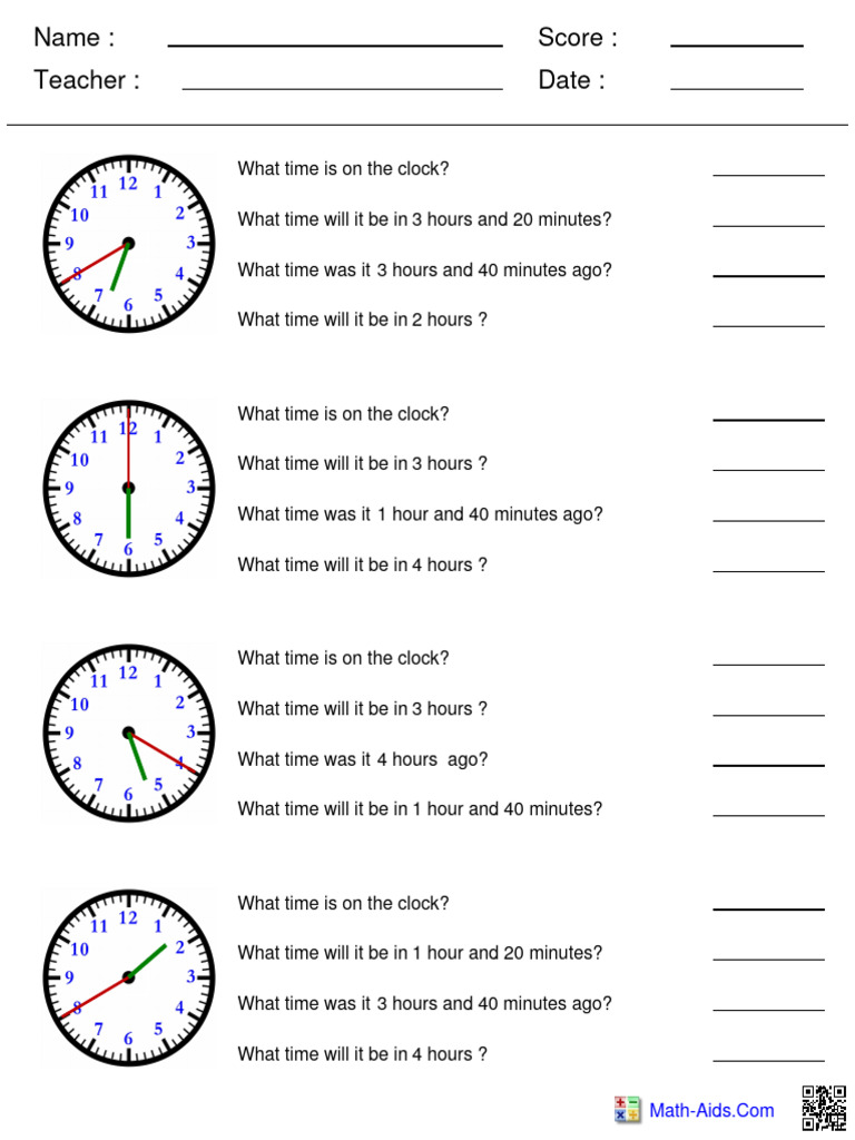 Time Calculation Practice Questions | PDF | Religion & Spirituality