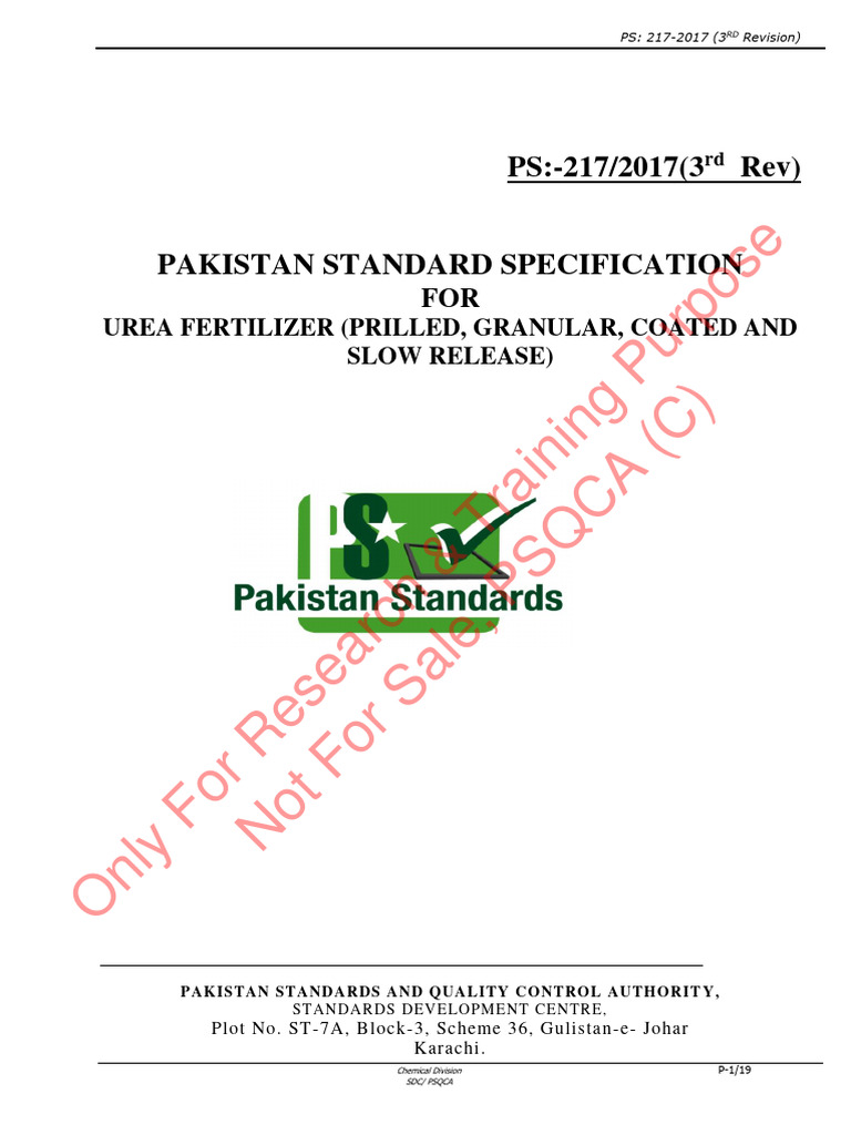 PS - 217-2017 | PDF | Urea | Fertilizer