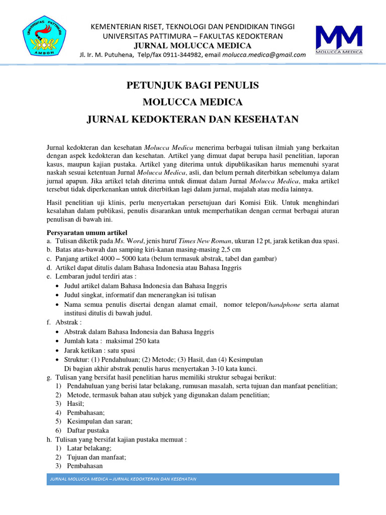 Molluca Medica Guidelines | PDF