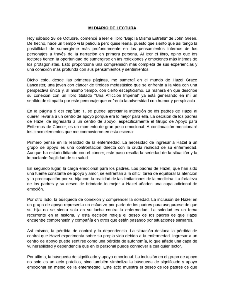 Mi Diario de Lectura - Alessia Sanllehi | PDF | Amor | Las emociones