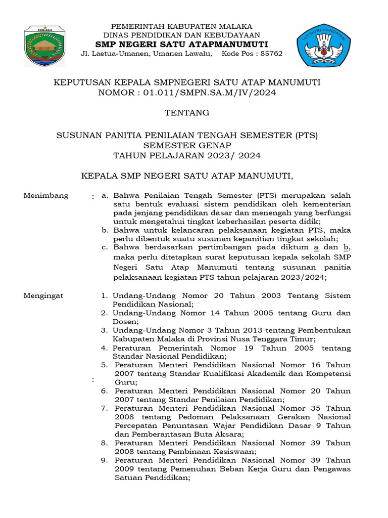 SK Panitia PTS II | PDF