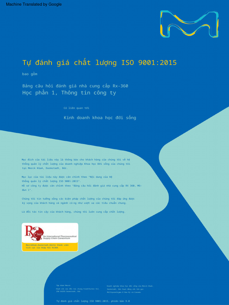 Iso 9001 Quality Self Assessment Version 9 0 | PDF