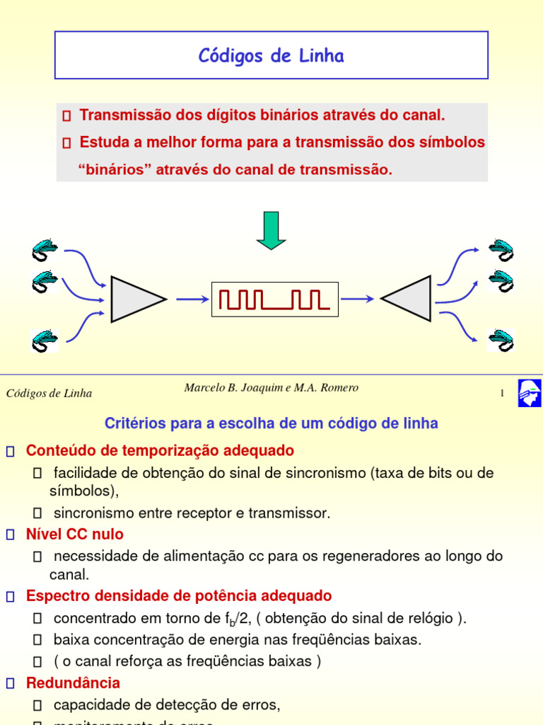 Códigos de Linha | PDF | Engenharia de Telecomunicações | Tecnologia de ...