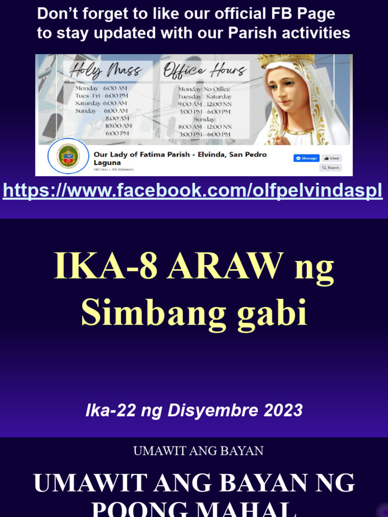 Dec 22 8PM Simbang Gabi GFG | PDF