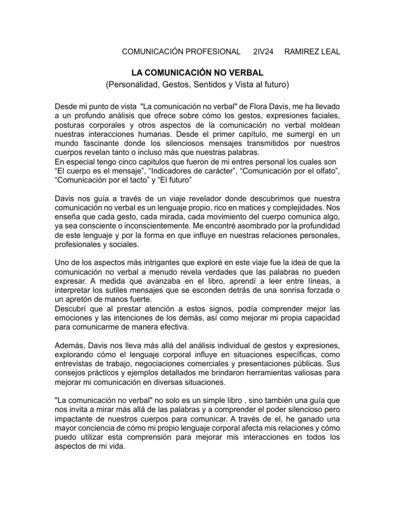 Flora davis | PDF | Comunicación no verbal | Comunicación