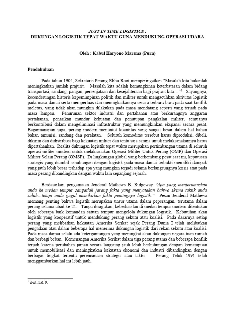 Just in Time Logistik | PDF