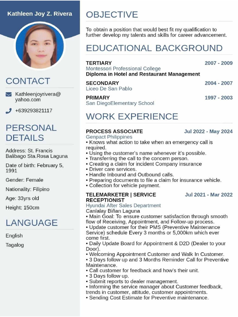 River A Kathleen Resume | PDF