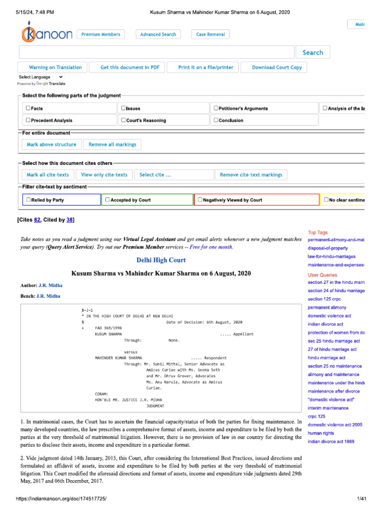 Kusum Sharma V Mahinder Kumar Sharma - 2 | PDF