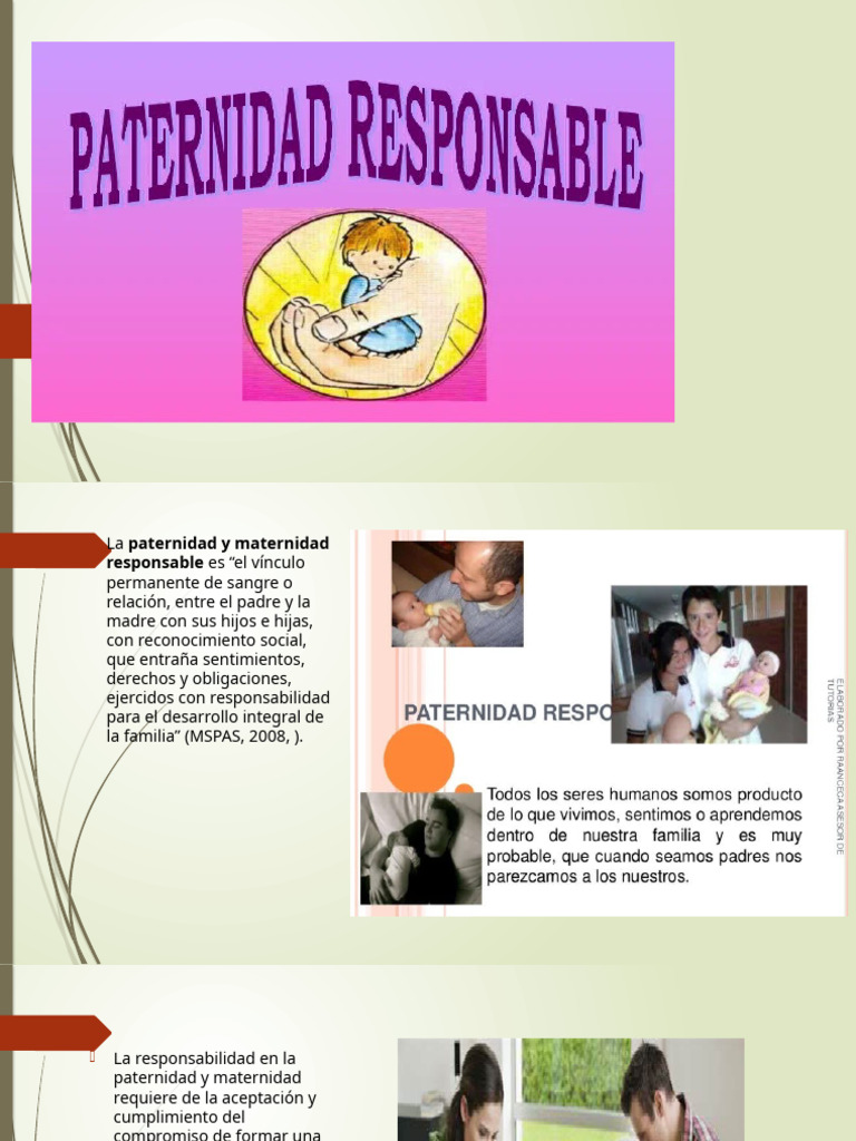 Paternidad Responsable | PDF | El embarazo | Familia