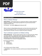 Debate Writing Class 11 | PDF | Argument