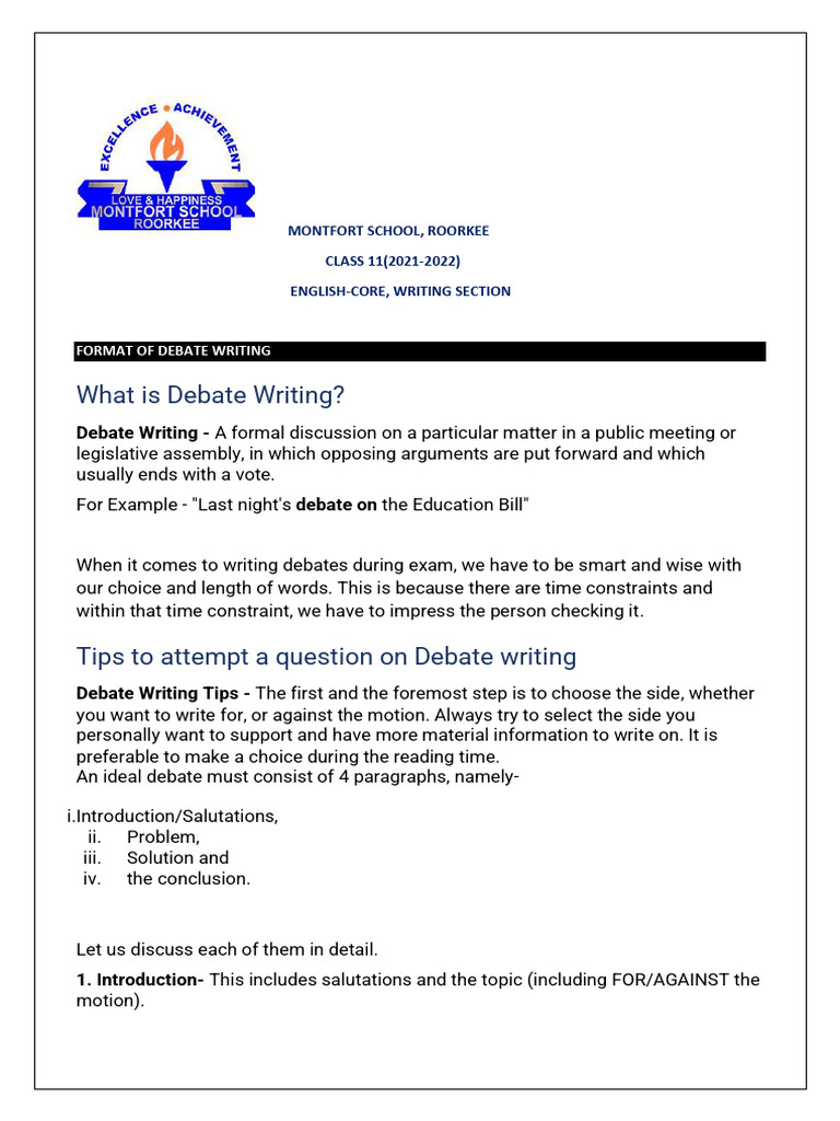 Debate Format With Example | Download Free PDF | Social Media | Popular ...