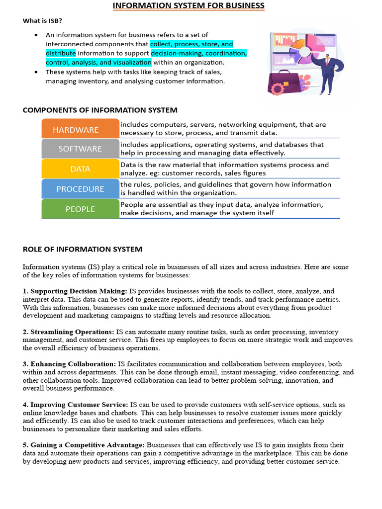 Information System For Business M1 | Download Free PDF | Information System | Information
