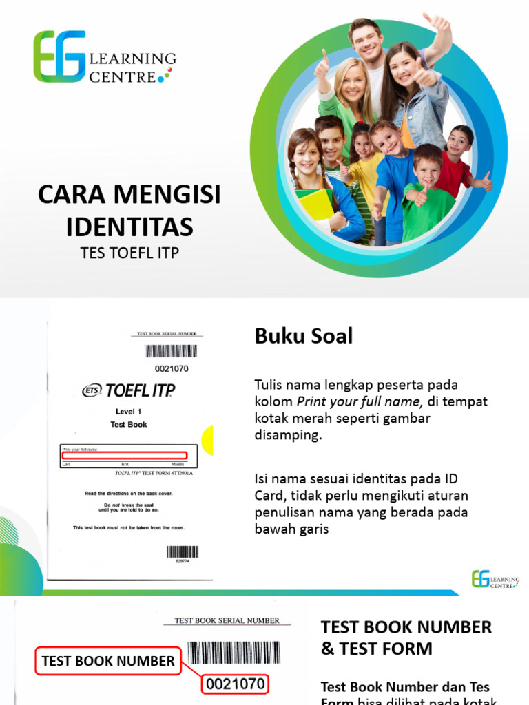 Panduan Pengisian Tes TOEFL ITP | PDF