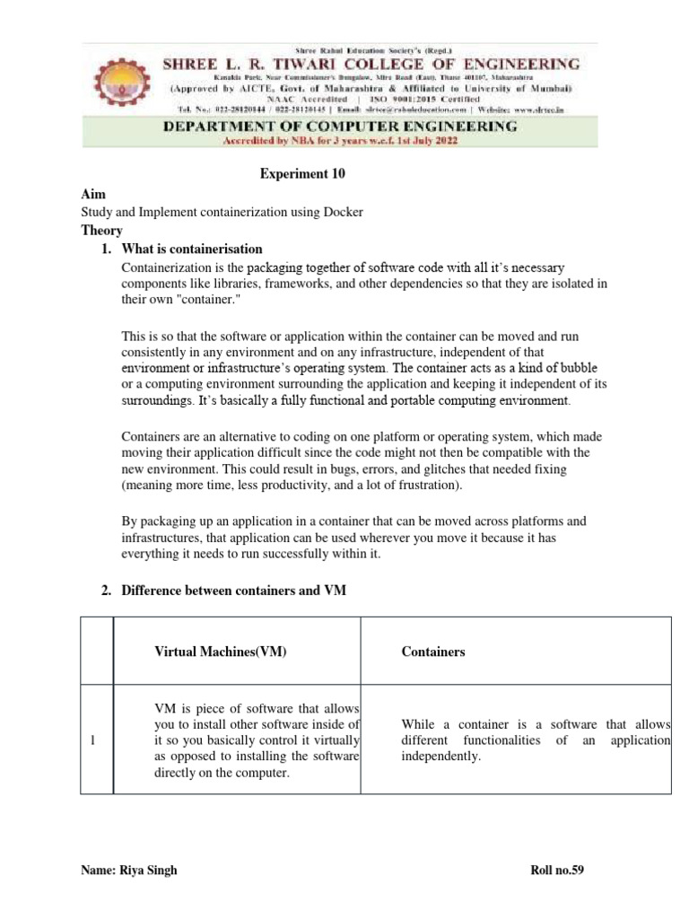 Experiment 10 Ccl | PDF | Virtual Machine | Containerization