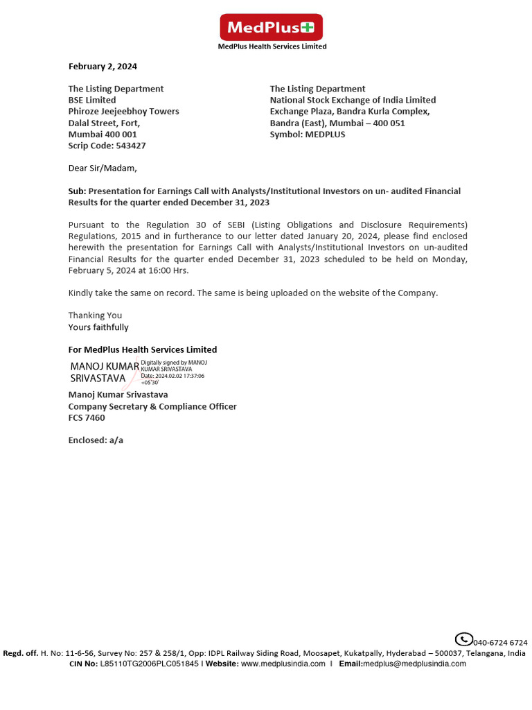 Medplus PPT For Dec23 | PDF | Risk | Economies