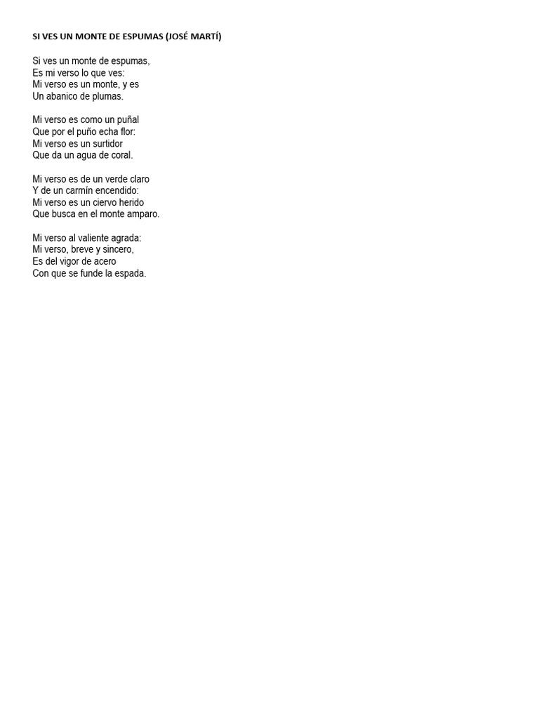 Si Ves Un Monte de Espumas | PDF Si Ves Un Monte de Espumas | PDF