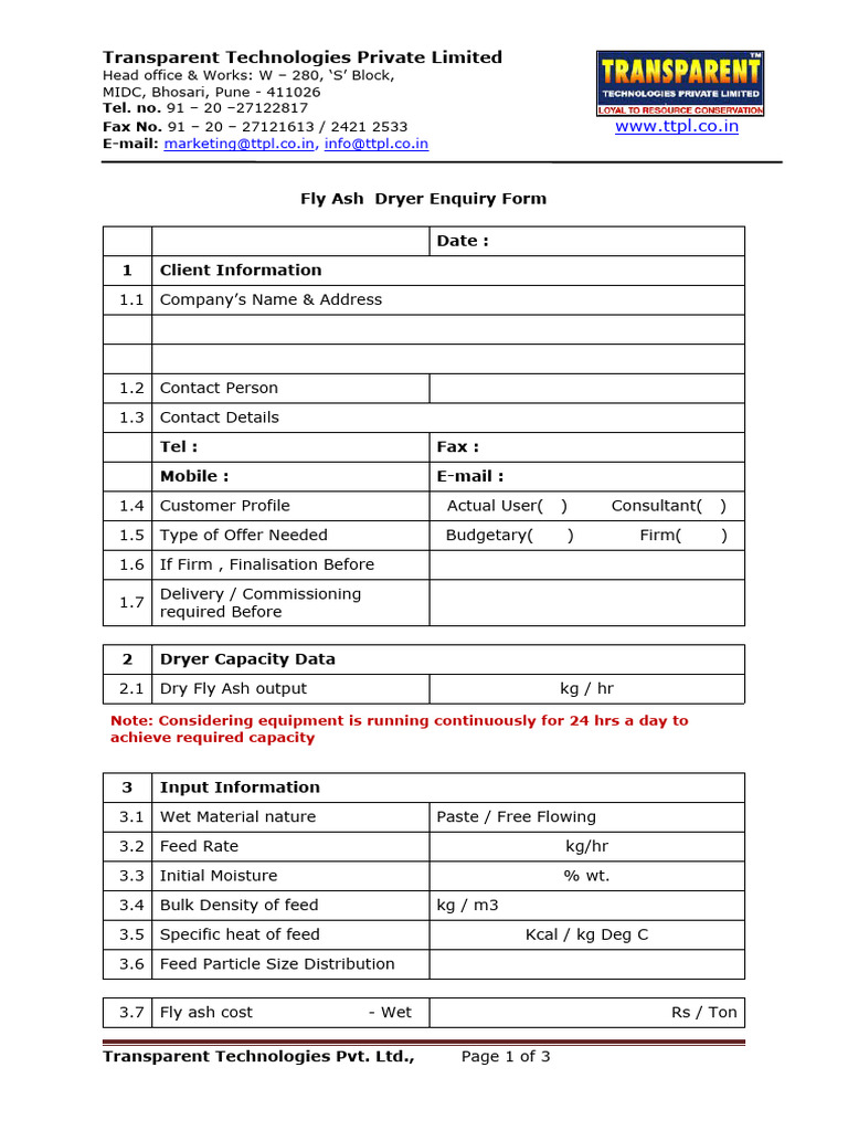 Fly Ash Dryer | PDF | Fuels | Gases