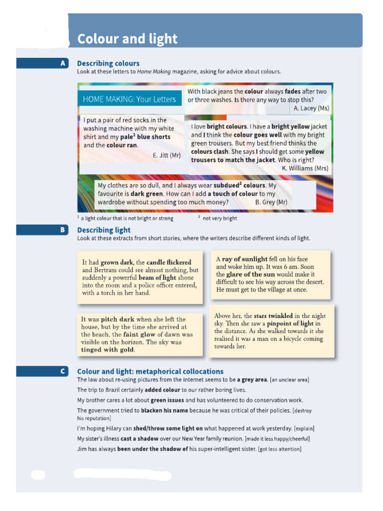 Describing Colours | PDF