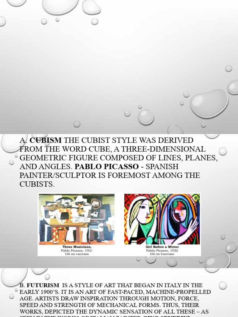 Overview of Cubism and Futurism Art | PDF