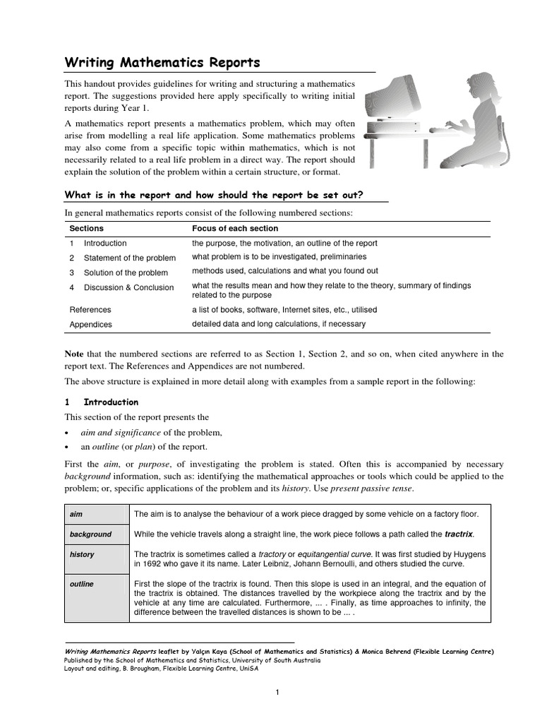 Writing Mathematics Reports | PDF | Mathematics | Equations