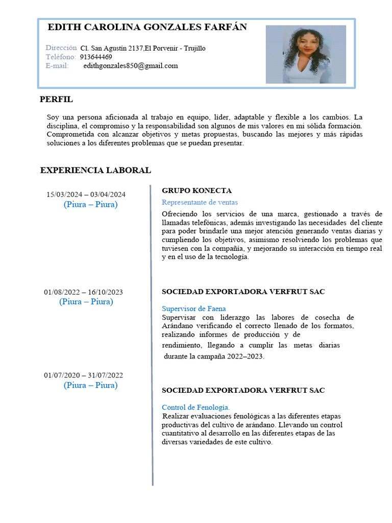 Curriculum Documentado Edith | PDF | Crecimiento personal y profesional | Negocios