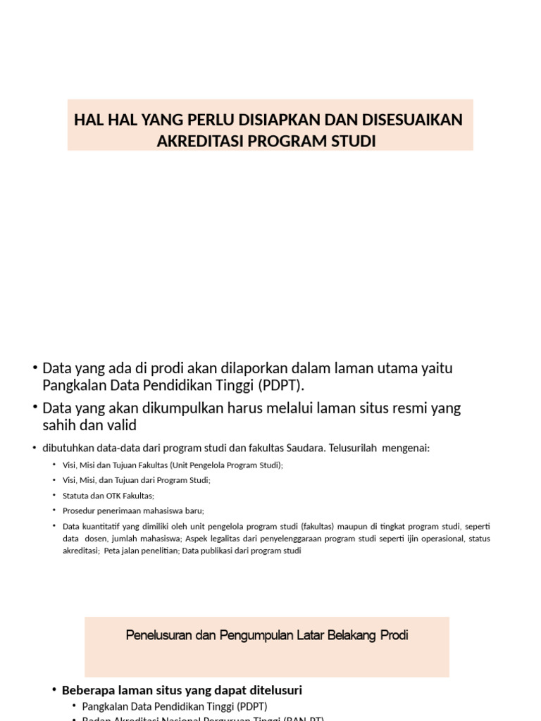 Panduan Akreditasi Program Studi | PDF