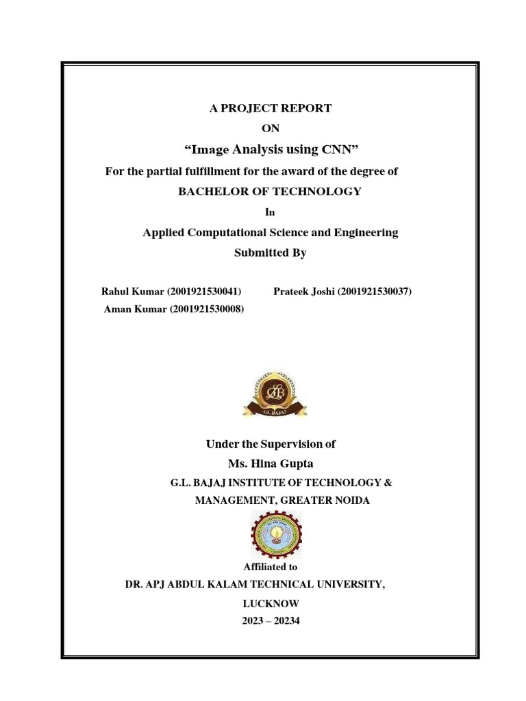 Project Report (2) RRRRRRRRRRR | PDF | Computer Vision | Deep Learning