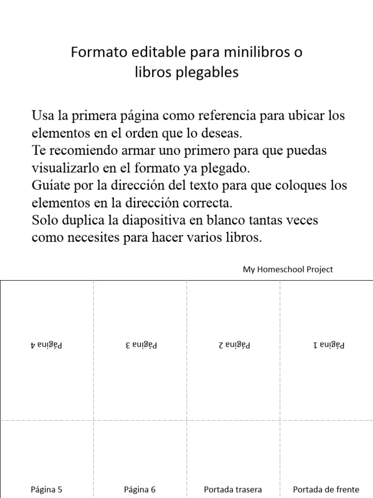 Libros plegables editables - My Homeschool Project | PDF