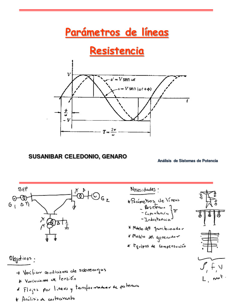 02 Parámetro de Líneas - Resistencia | PDF | Resistencia Eléctrica y ...