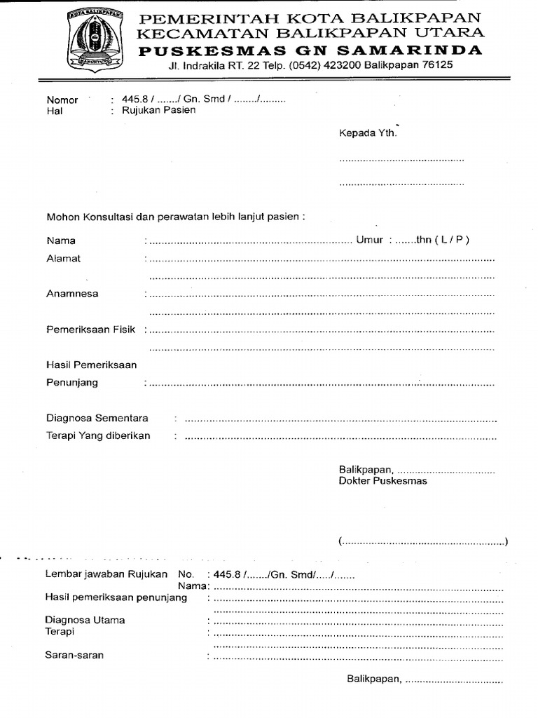 Form Rujukan Umum | PDF