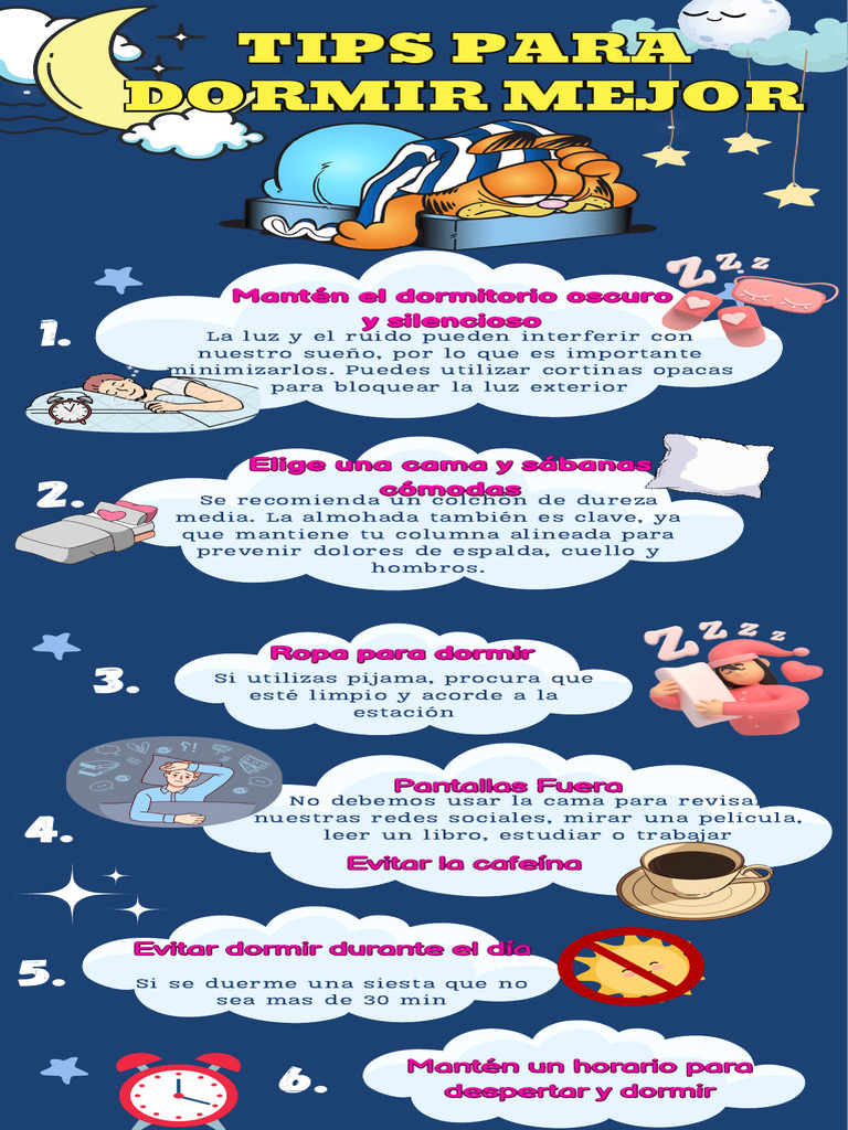 Infografía Tips para dormir mejor | PDF