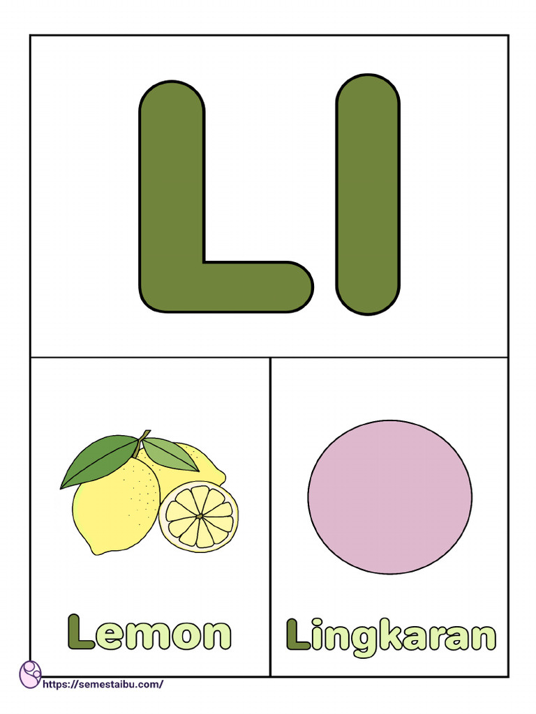 Mengenal Huruf Flashcard Anak L | PDF