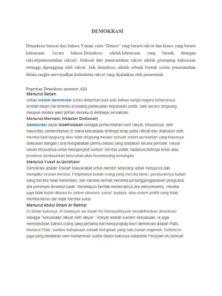 DEMOKRASI | PDF