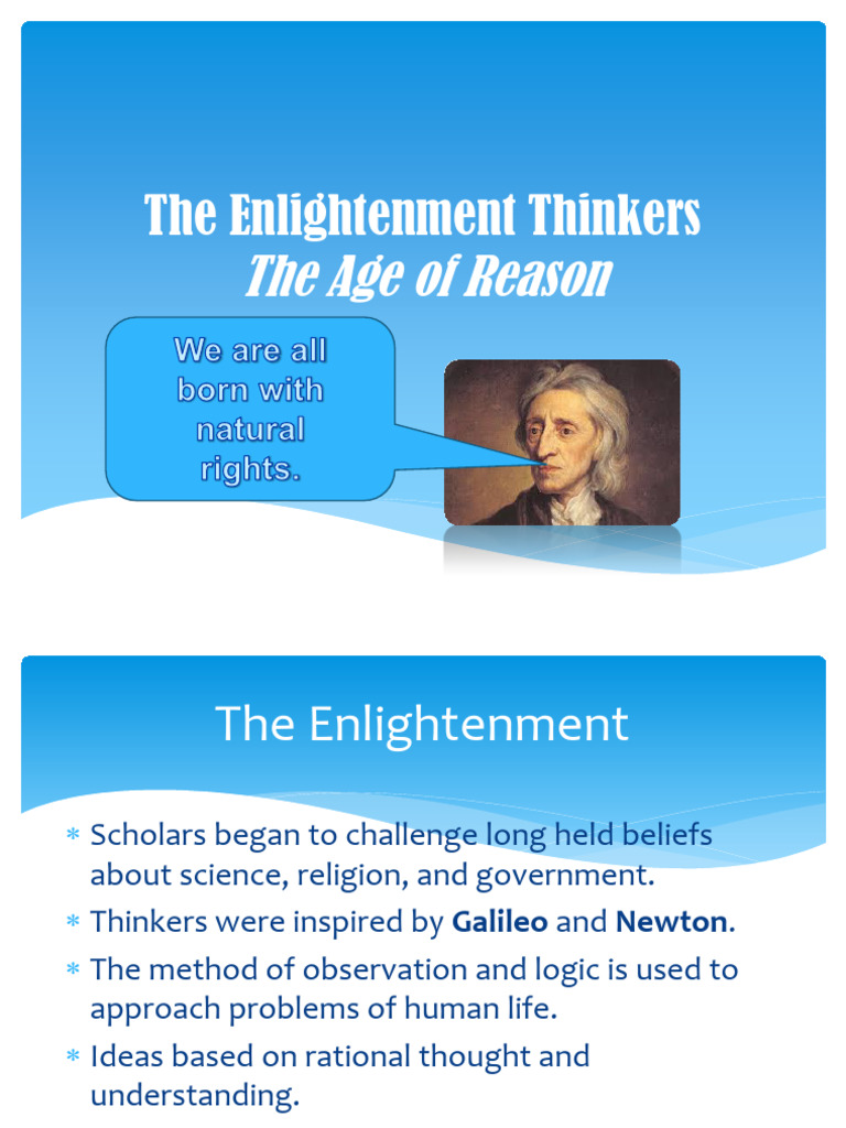 The Enlightenment | PDF | Age Of Enlightenment | Separation Of Powers