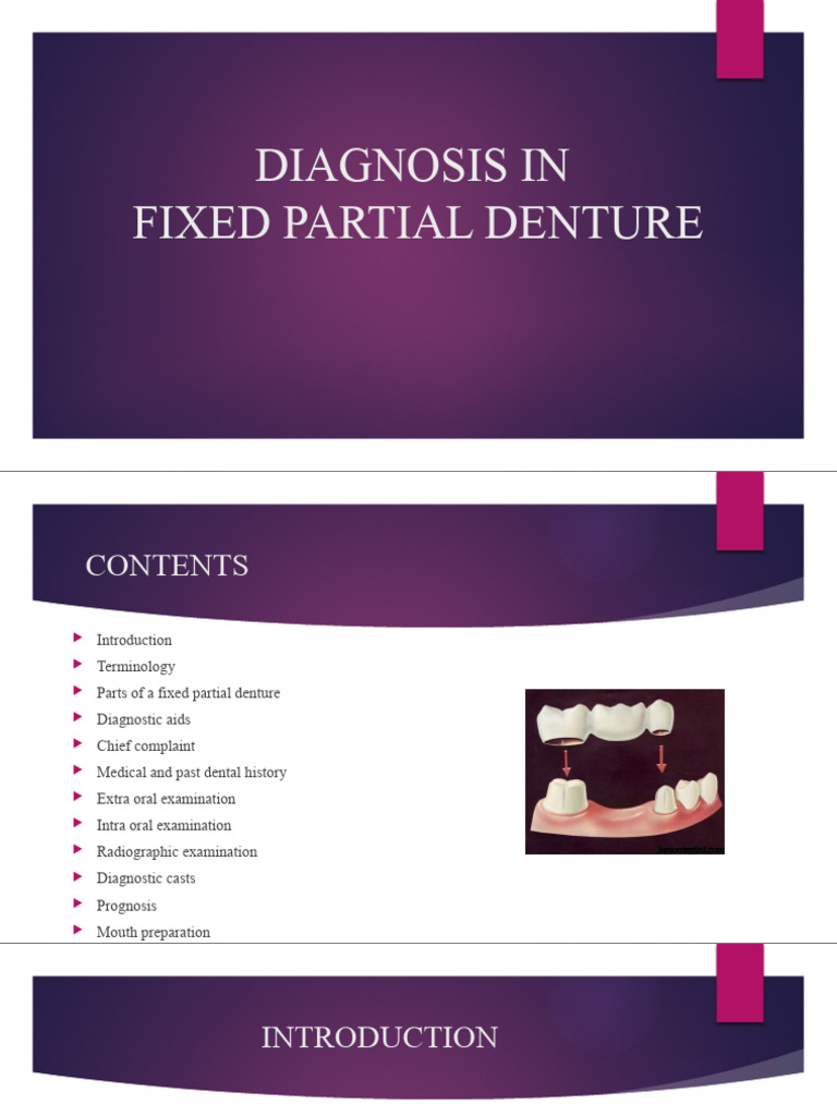 FPD - Diagnosis | PDF | Dentistry | Medical Diagnosis