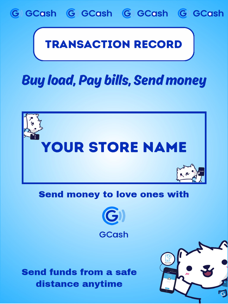 Transaction Record (Gcash) | PDF | E Commerce | Services (Economics)