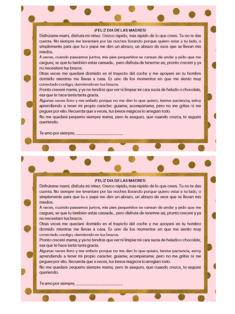 Carta A Mama Pdf