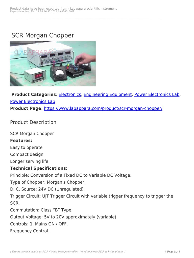 SCR Morgan Chopper | PDF