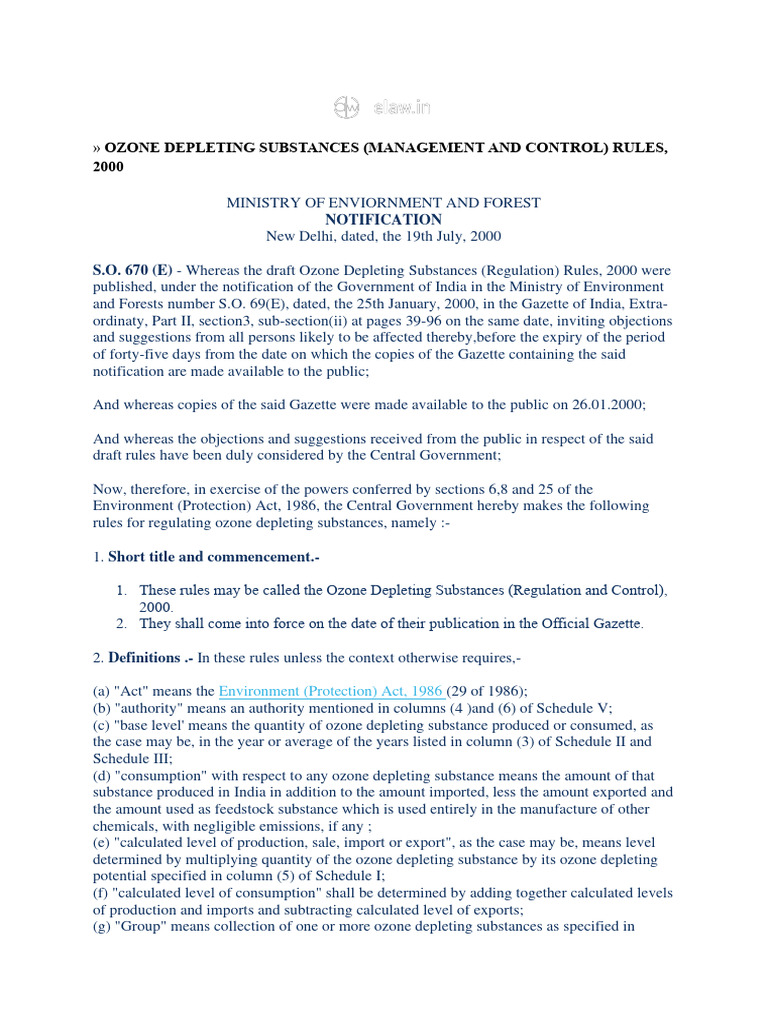 Ozone Rules for Environmentalists | PDF | Finance & Money Management ...