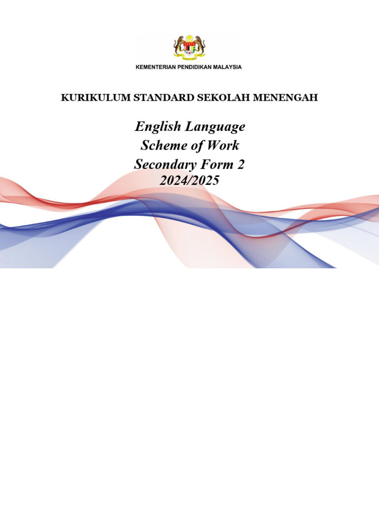 Scheme of Work Form 2 SMKK 2024 | PDF | Teachers | Curriculum