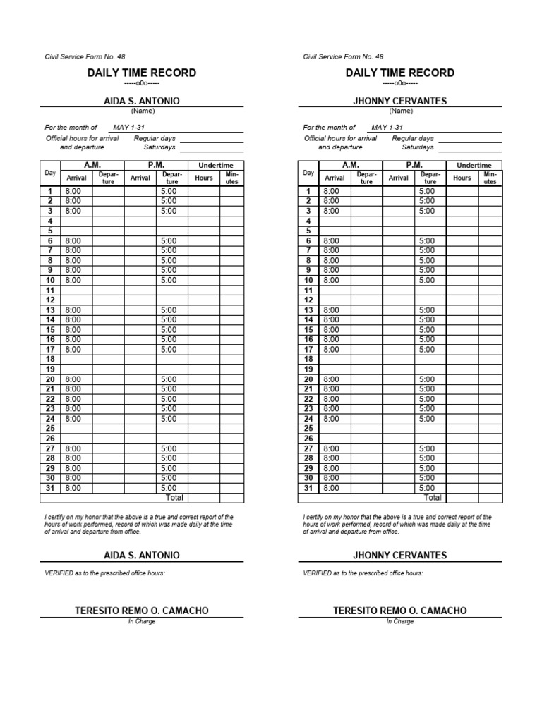 Tanod DTR 2023 | PDF