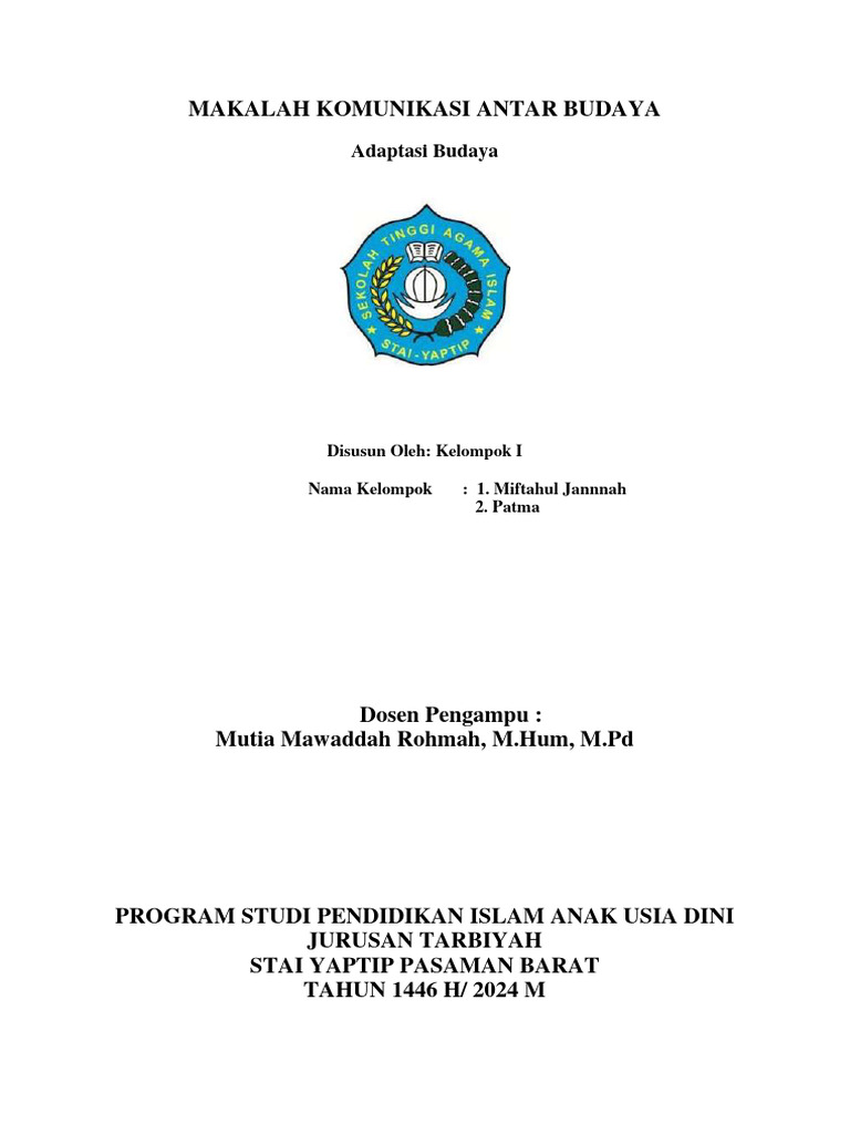 Adaptasi Budaya KLP 8 | PDF